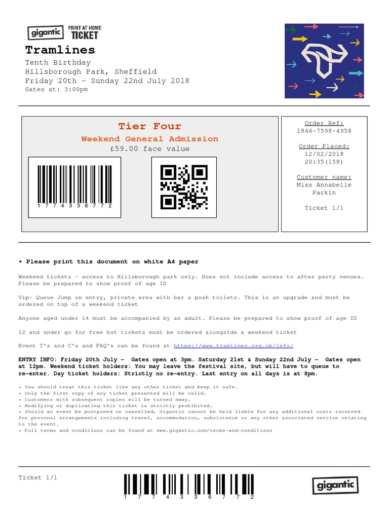 Three Day Music Festival Weekend Ticket for Tramlines in Hillsborough ...