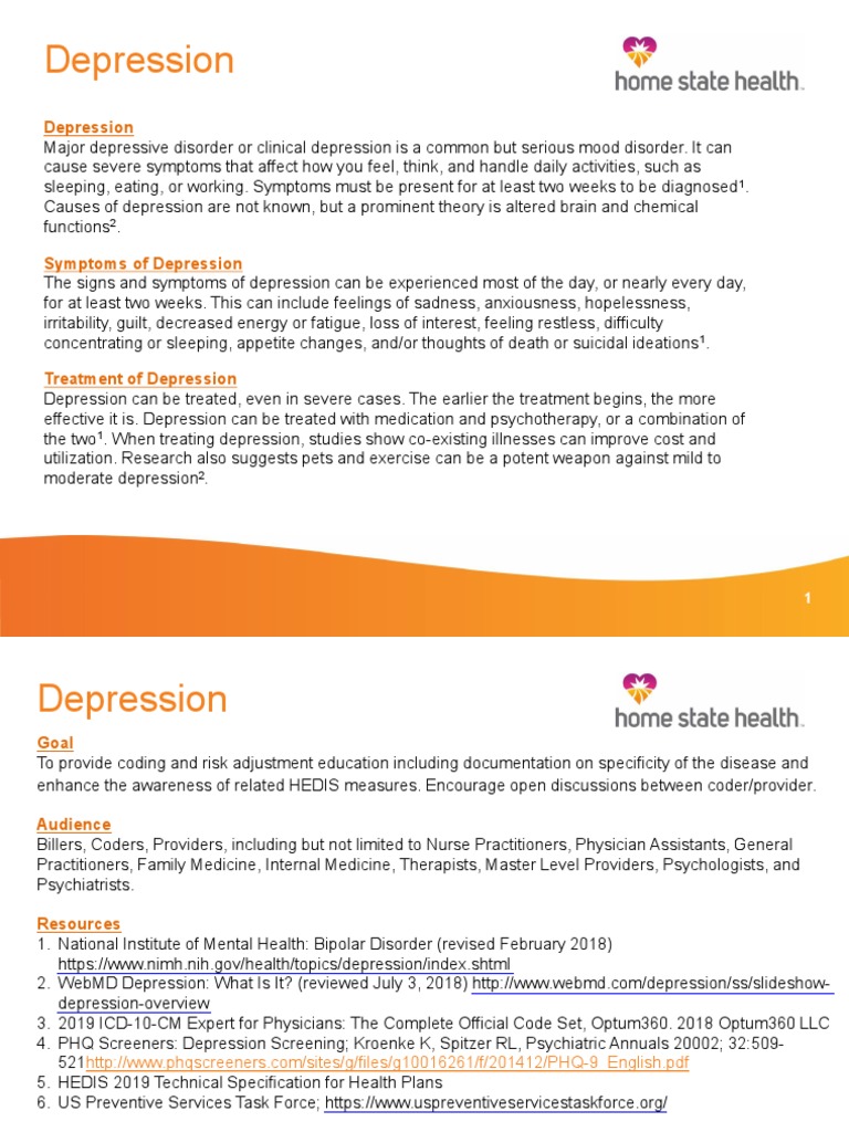 Depression | PDF | Major Depressive Disorder | Depression (Mood)