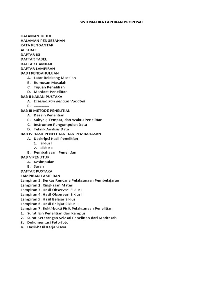 Contoh Templet PTK | PDF