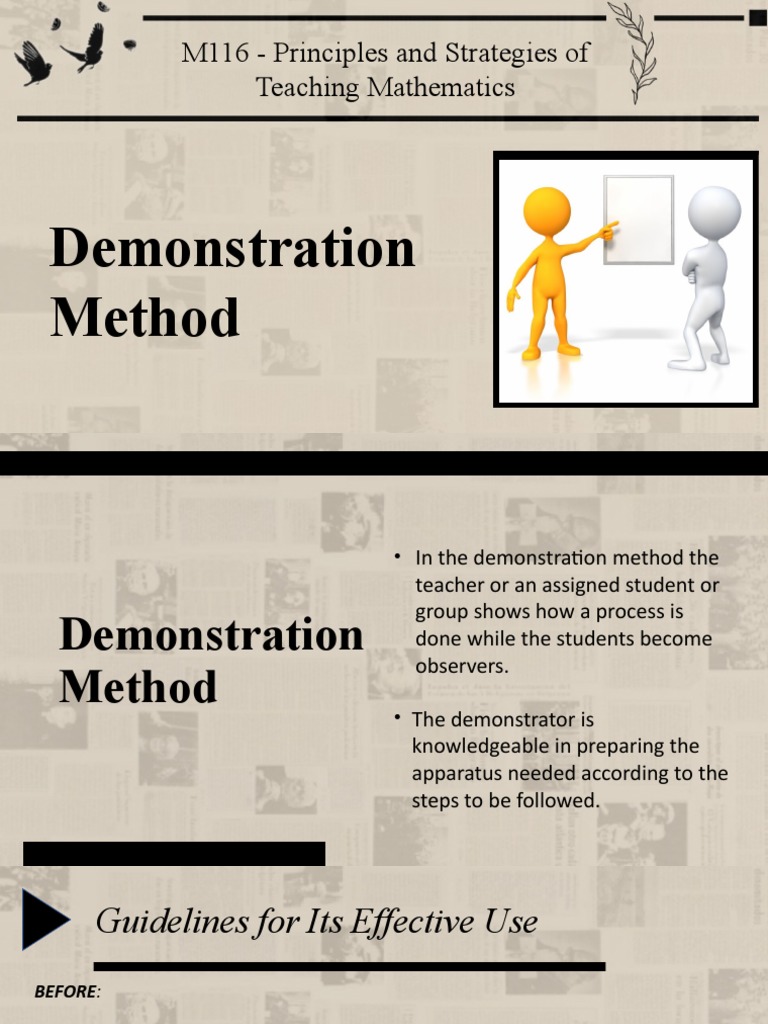 Demonstration Method Demonstration Method An Introduction