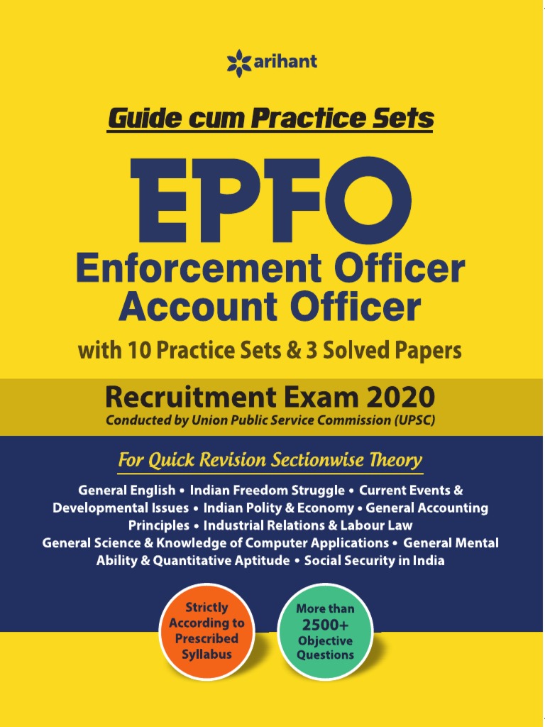 Arihant UPSC EPFO (Enforcement Offier) 2020 Edition | PDF | Bharatiya ... Arihant UPSC EPFO (Enforcement Offier) 2020 Edition | PDF | Bharatiya ...