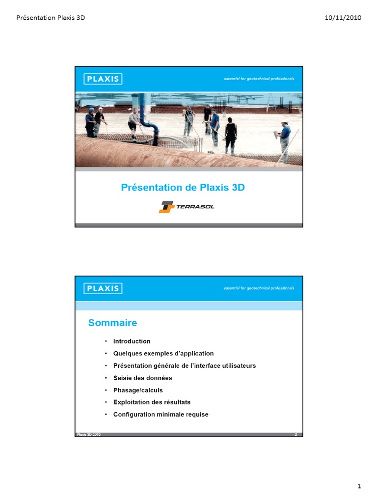Présentation de Plaxis 3D - PDF | PDF