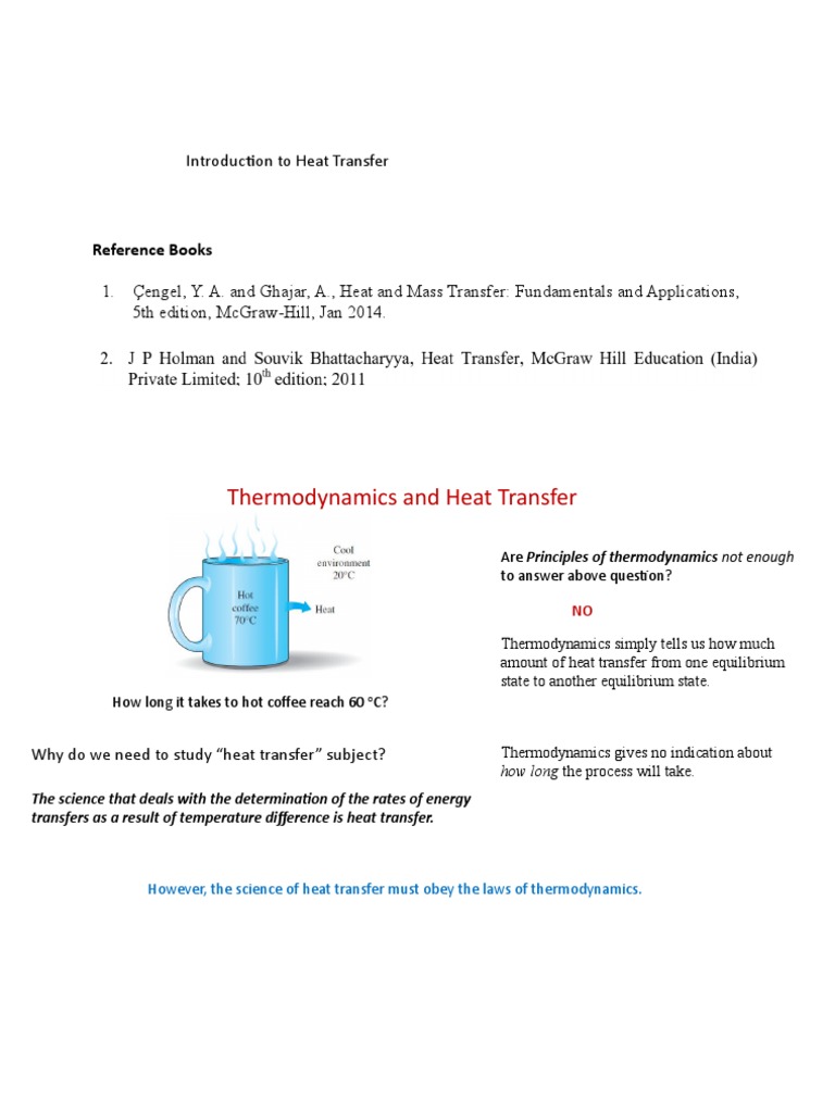 Introduction To Heat Transfer: Reference Books | Download Free PDF ...