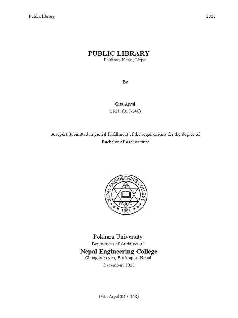 Public Library: Nepal Engineering College | PDF | Libraries | Public ...