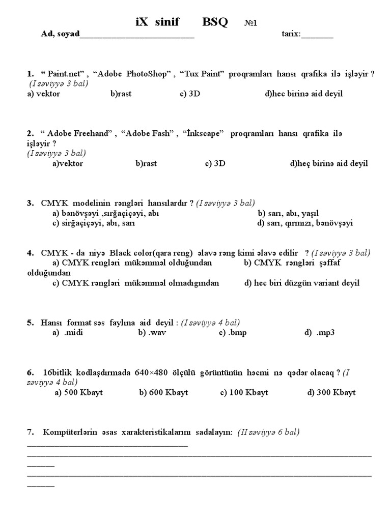 9 BSQ-1 Informatika | PDF