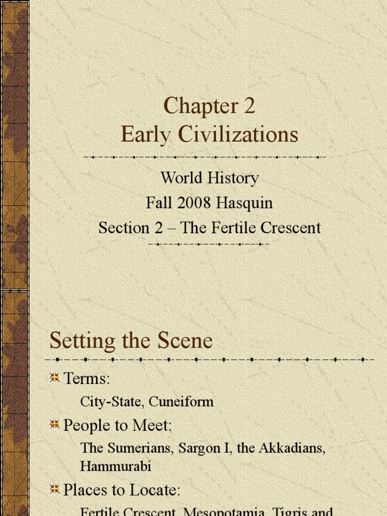 Early Civilizations of the Fertile Crescent | PDF | Sumer | Mesopotamia