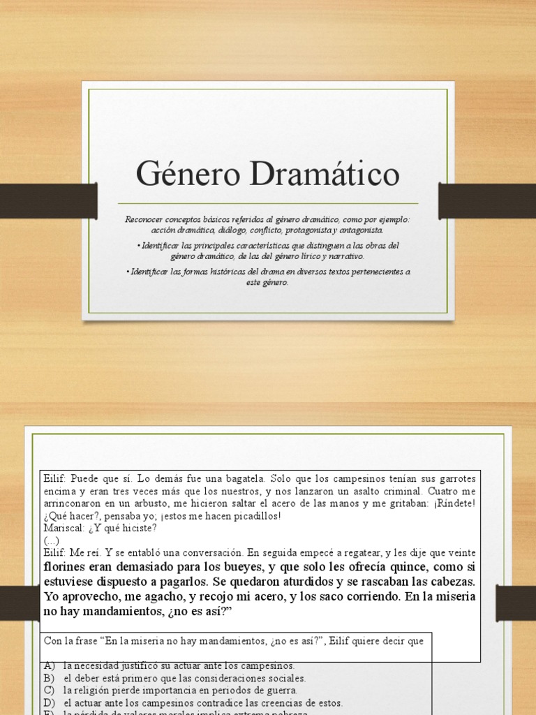 Género Dramático | PDF | Teatro | Comedia