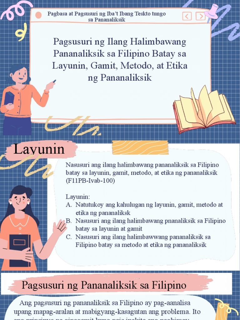 Nasusuri Ang Ilang Halimbawang Pananaliksik Sa Filipino Batay Sa ...
