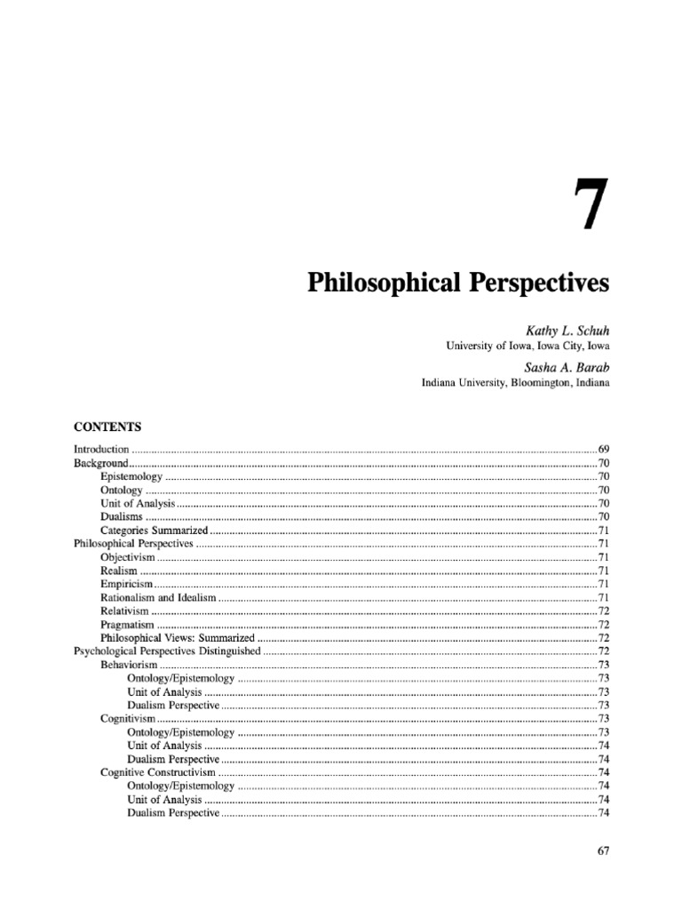Philosophical Perspectives - PDF | PDF