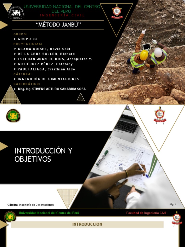 Presentación - Plantilla - Cimentaciones | PDF | Ingeniería | Ciencias fisicas
