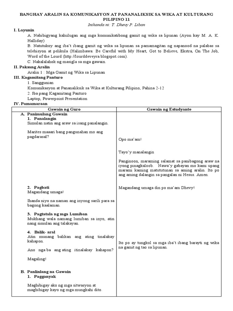 KOMPAN - Gamit NG Wika | PDF