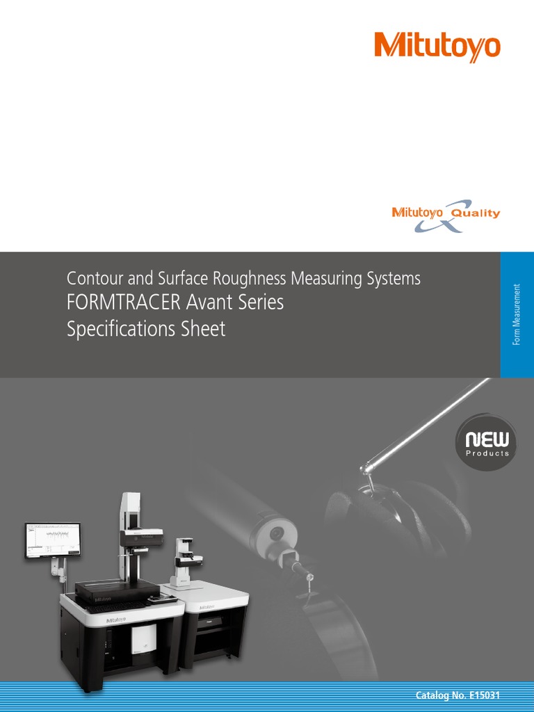E15031 - FORMTRACER - Avant Specification Sheet 1 | PDF | Humidity ...