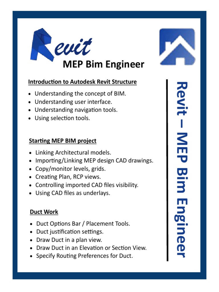MEP Bim Engineer: Introduction To Autodesk Revit Structure | PDF | Duct ...