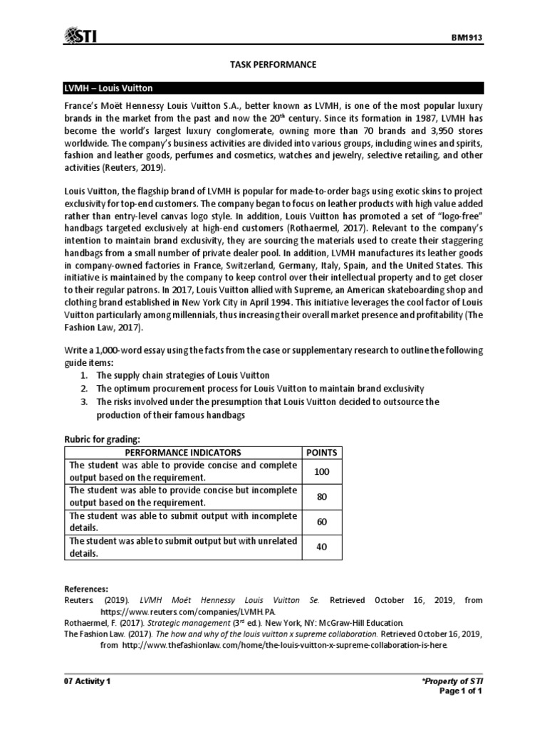 07 Task Performance 1 | PDF | Luxury Goods | Marketing