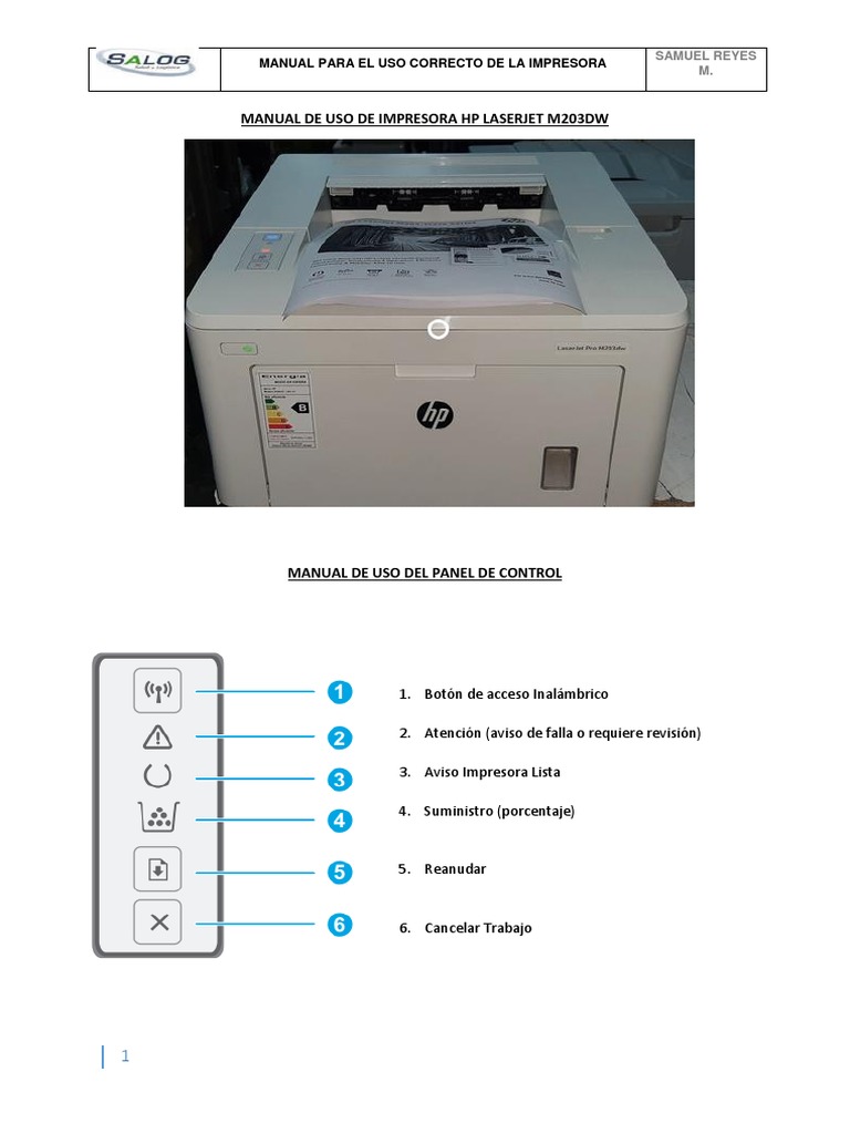Manual de Uso Correcto de Impresora | PDF
