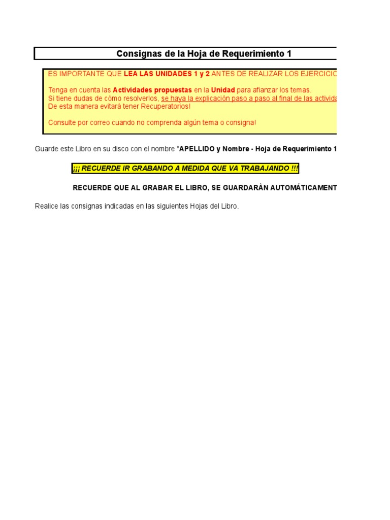 Hoja de Requerimiento 1 | PDF