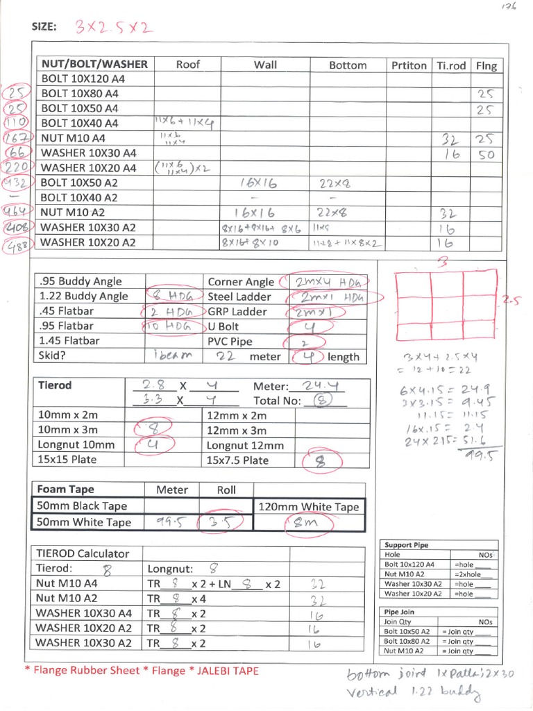 3x2.5x2 PT CALCULATION | PDF