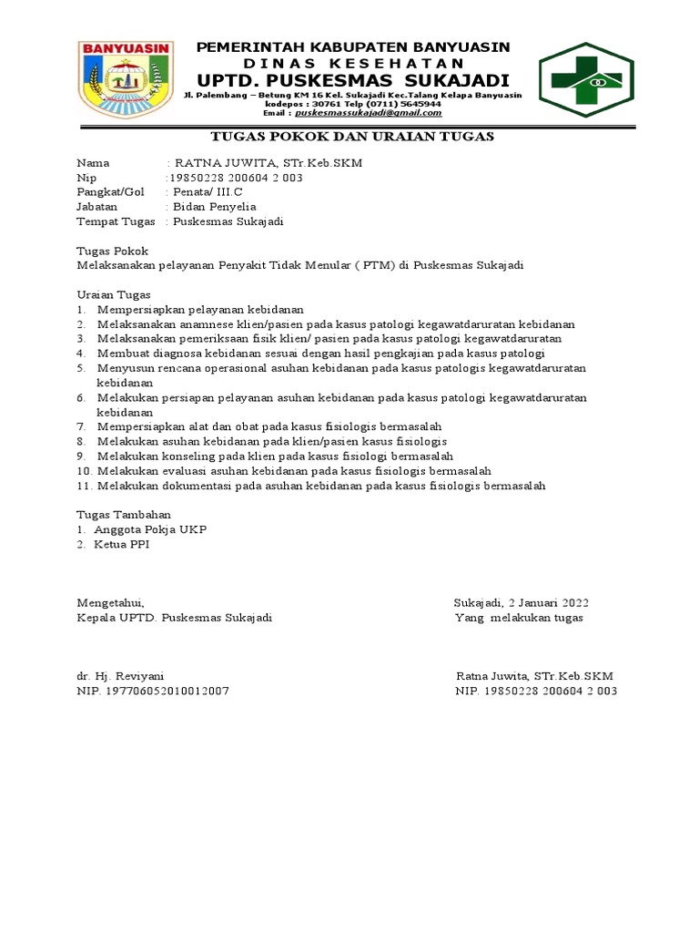 Uraian Tugas PTM | PDF