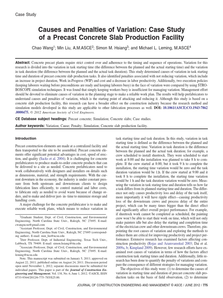 Wang Et Al. - 2012 - Causes and Penalties of Variation Case Study of A ...
