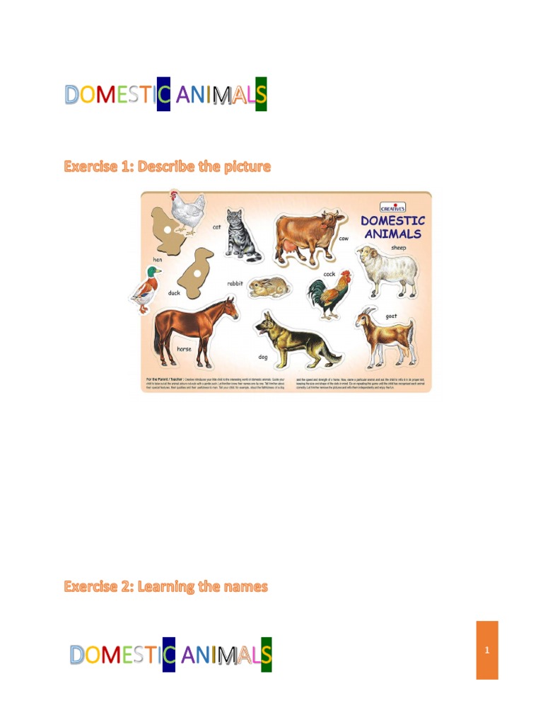Domestic Animals | PDF