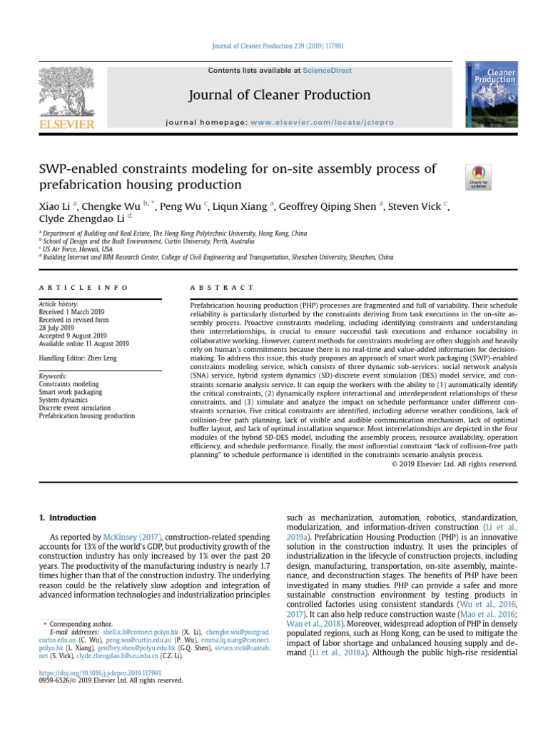 Li Et Al. - 2019 - SWP-enabled Constraints Modeling For On-Site ... Li Et Al. - 2019 - SWP-enabled Constraints Modeling For On-Site ...