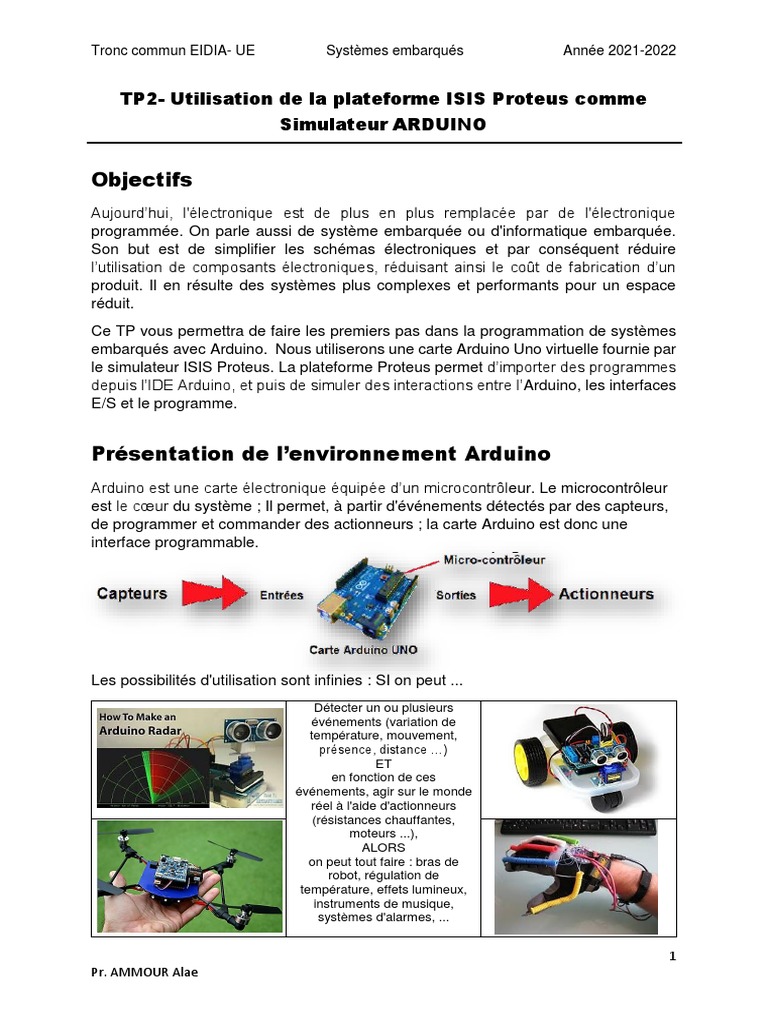 Tp1 Arduino Proteus | PDF | Arduino | Microcontrôleur Tp1 Arduino Proteus | PDF | Arduino | Microcontrôleur