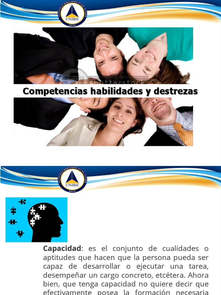 Competencias Habilidades y Destrezas | PDF | Aprendizaje | Motivación