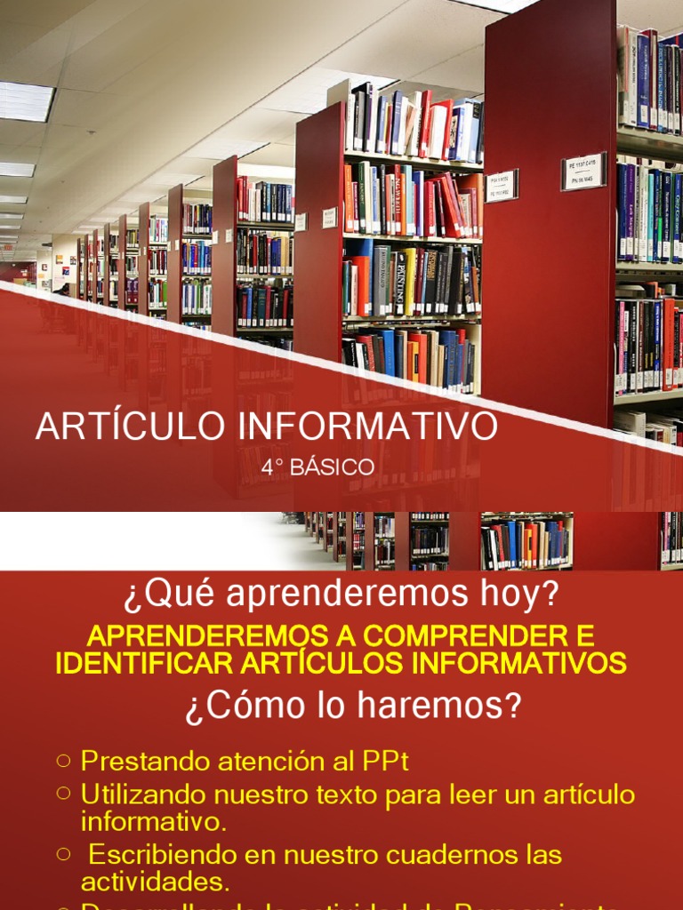 Comprensión de Artículos Informativos | PDF
