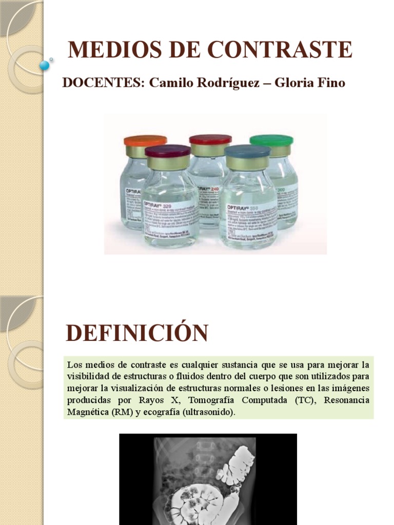 Medios de Contraste en Imágenes Médicas | PDF | Imagen de resonancia ...