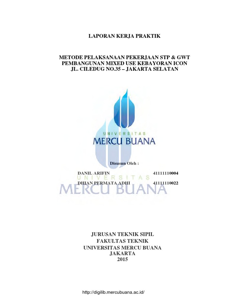 Laporan Kerja Praktik Metode Pelaksanaan Pekerjaan STP & GWT ...