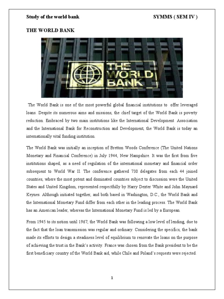 The World Bank | PDF | International Development Association | World Bank