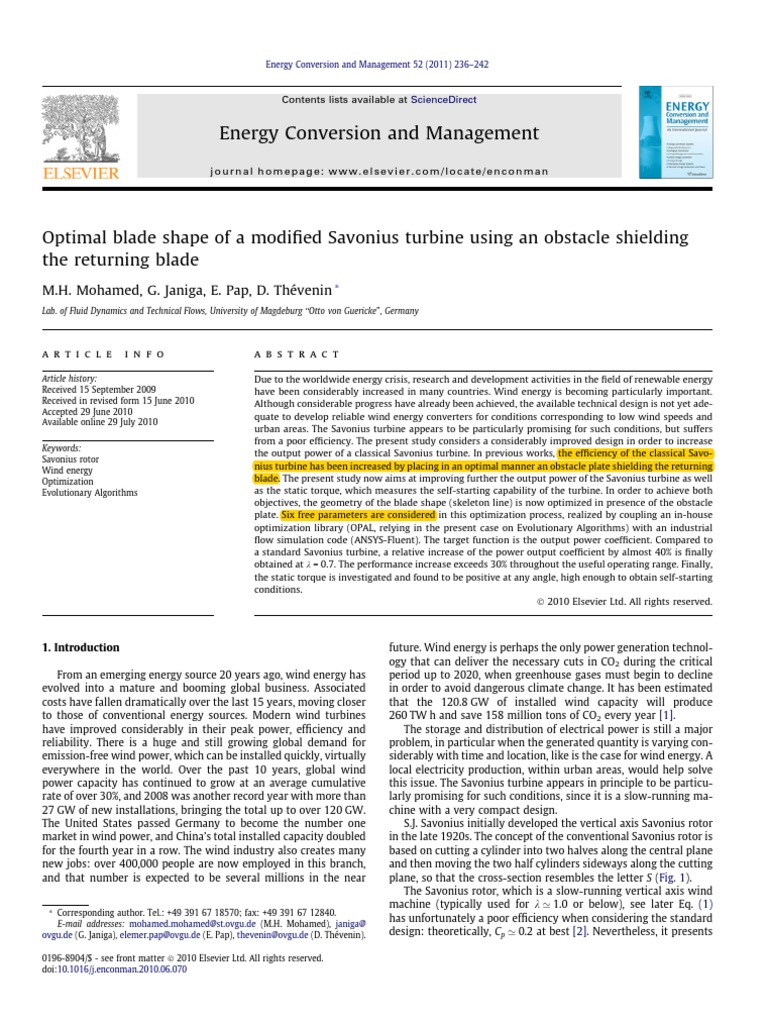 Optimal Blade Shape Optimization Using Evolutionary Algorithms Increases the Power Output ...