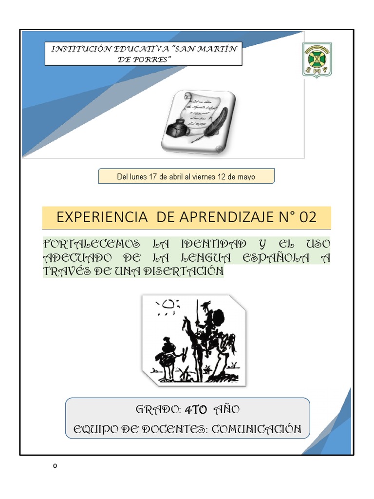 Experiencia de Aprendizaje #02 | PDF