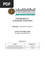 Acid Base Titration Lab Report | PDF | Cooking, Food & Wine | Science ...