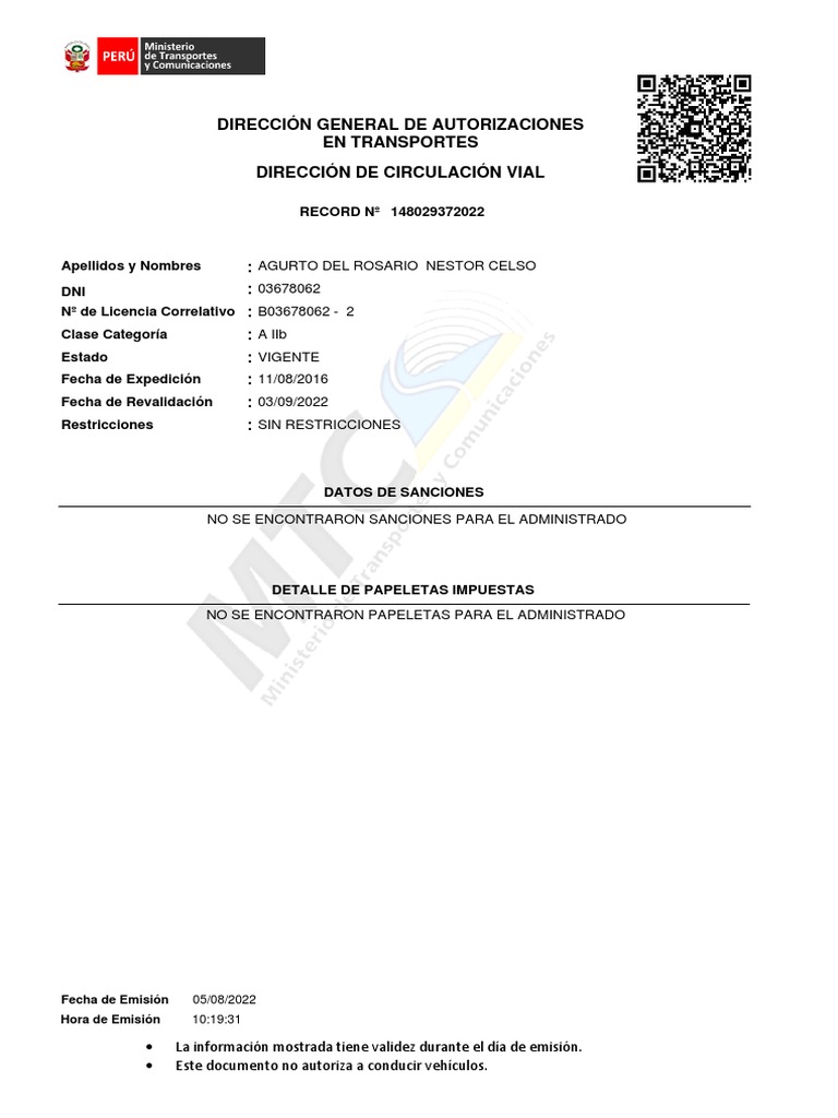 Record de Conductor | PDF