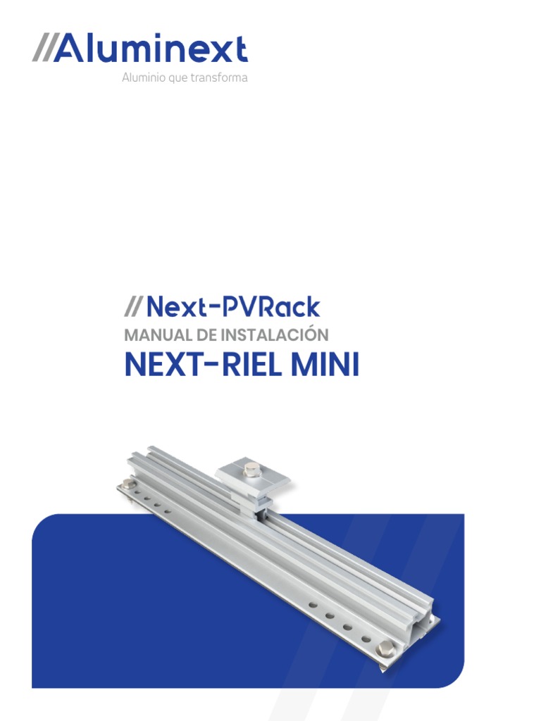 Manual de Instalación Next-Riel Mini | PDF | Aluminio | Fotovoltaica