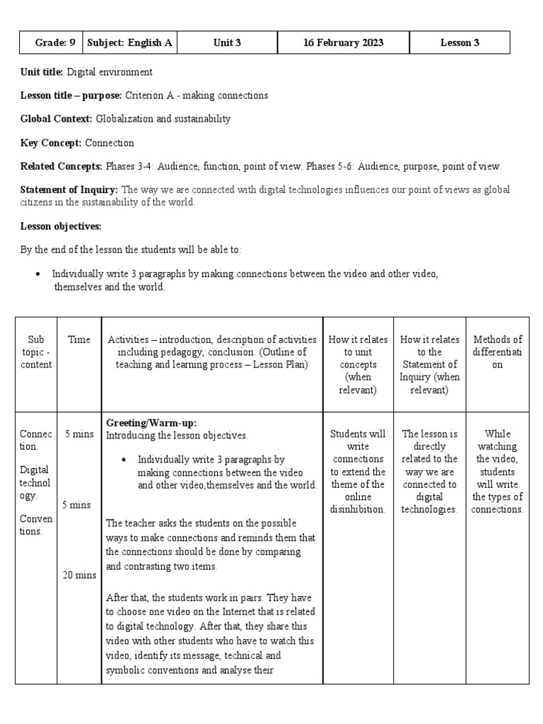 16.02 Lesson Plan 9E | PDF | Lesson Plan | Education Theory