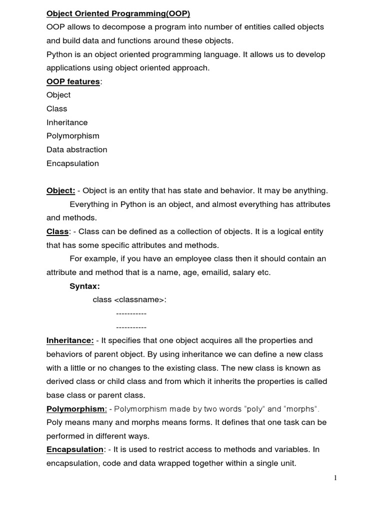 Python Module 5 | Download Free PDF | Object Oriented Programming | Class (Computer Programming)