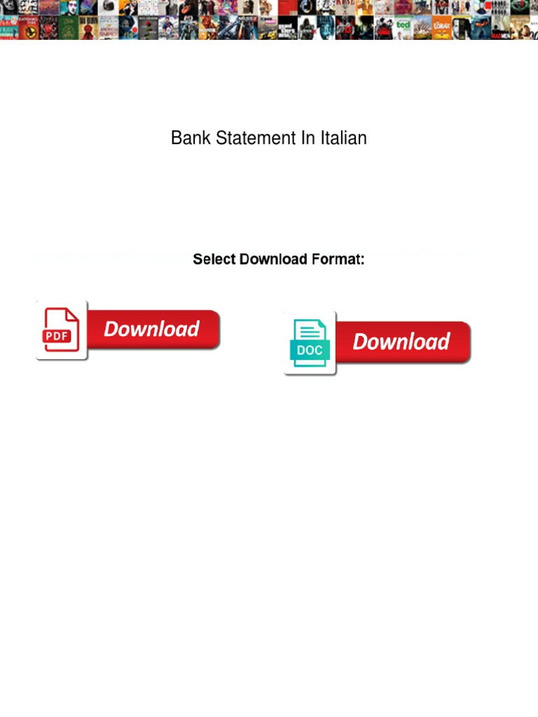 Bank Statement in Italian | PDF | Banks | Visa Inc.