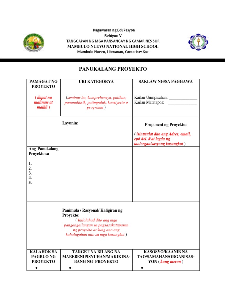 Panukalang Proyekto 12 | PDF