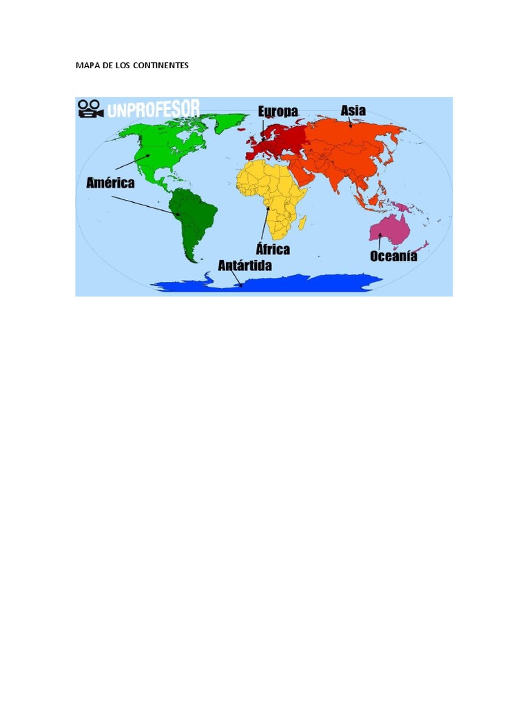 MAPA DE LOS CONTINENTES | PDF