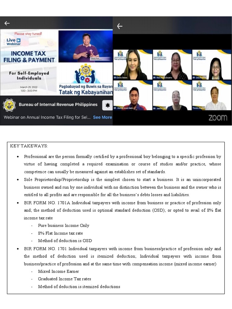 Filing ITR for Self-Employed Individuals | PDF | Tax Deduction | Income