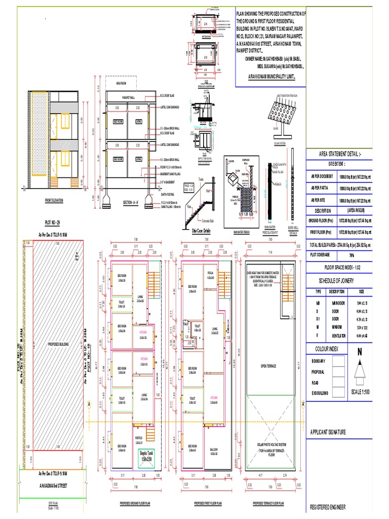 Sathish Babu Approval Drawing A N Kadigai | Download Free PDF | Building Engineering | Buildings ...