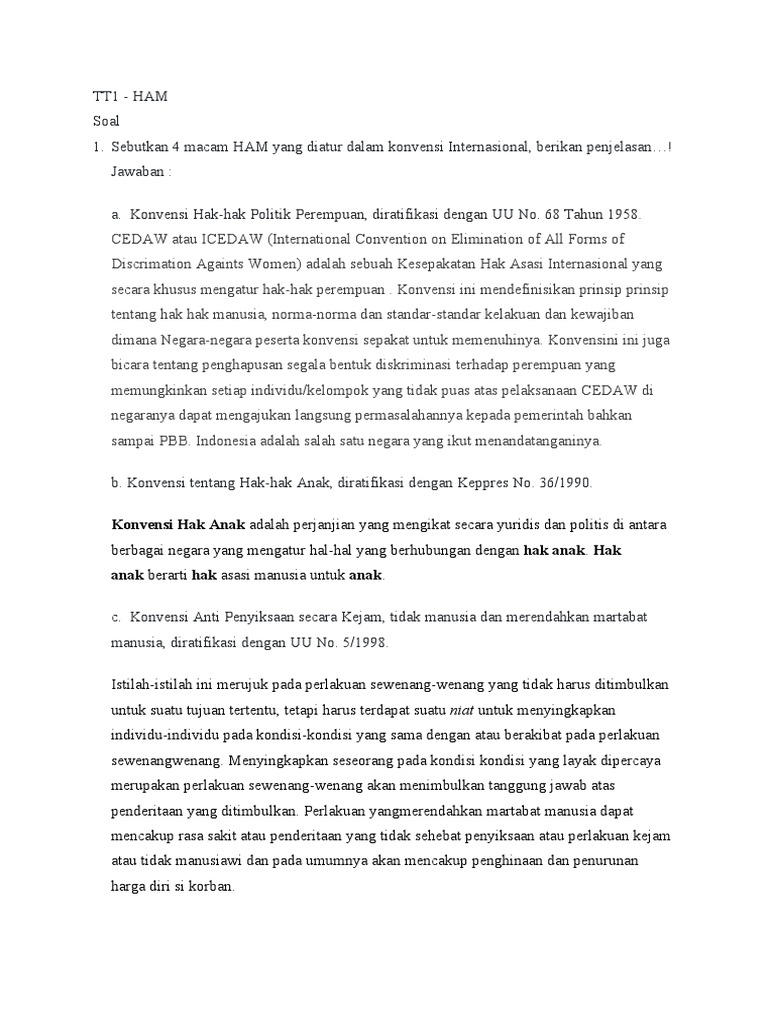 TT1 Ham | PDF | Ilmu Sosial