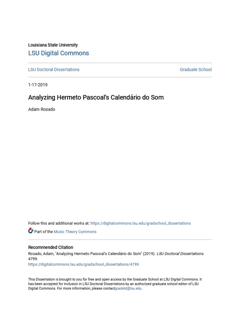 LSU Digital Commons LSU Digital Commons | PDF | Chord (Music) | Mode ...