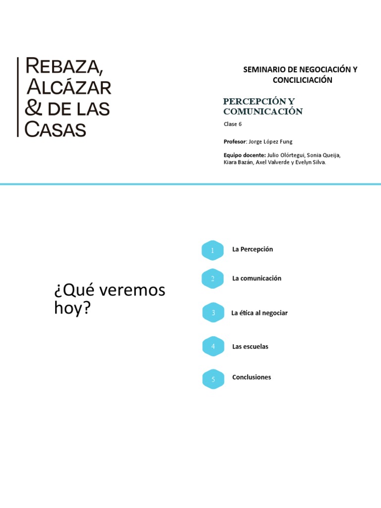 Clase N°06 | PDF | Percepción | Comunicación