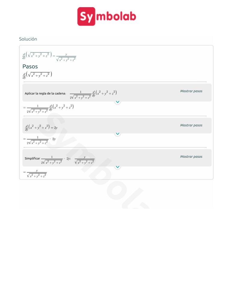 Symbolab - Solutions Vector Gradiente EA - U3 - 1 - MUV | PDF