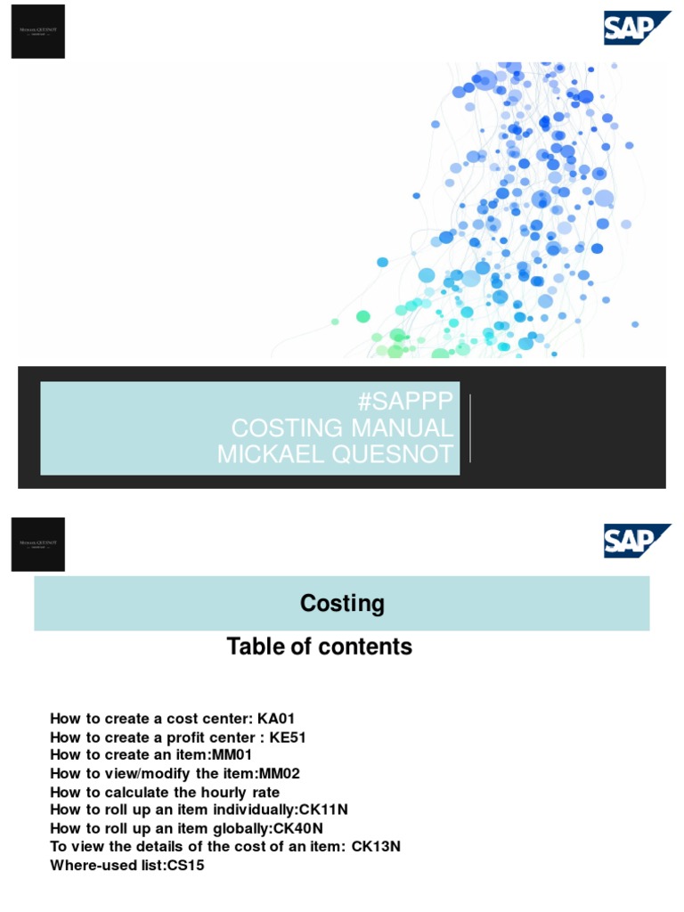 SAP Costing Guide for Finance Teams | PDF | Information Technology ...