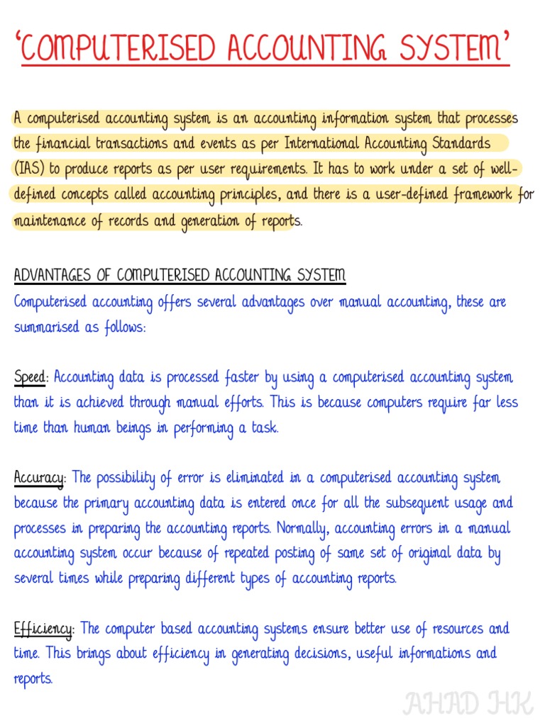 Computerised Accounting System | PDF | Information Security | Security