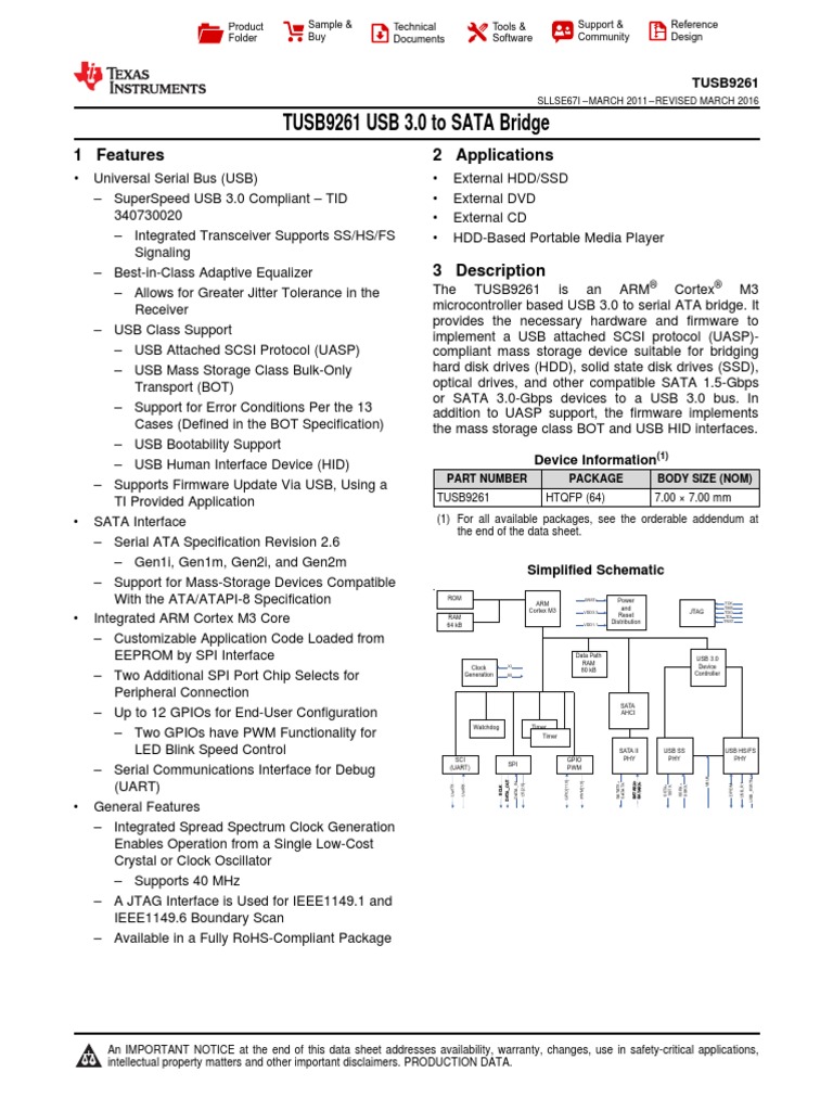 Tusb 9261 | PDF | Usb | Electrostatic Discharge